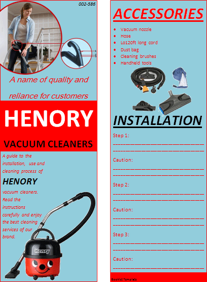 Product Instruction Manual Template | Free Manual Templates