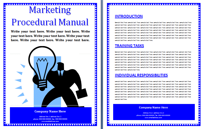 Product Instruction Manual Template | Free Manual Templates