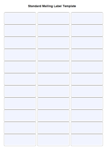 Mailing Label Template | Free Manual Templates