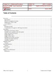 Inventory Management Manual Template | Free Manual Templates